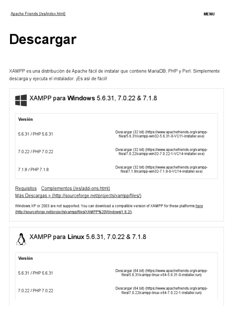 XAMPP | PDF | Php | Software de red basado en protocolo de Internet
