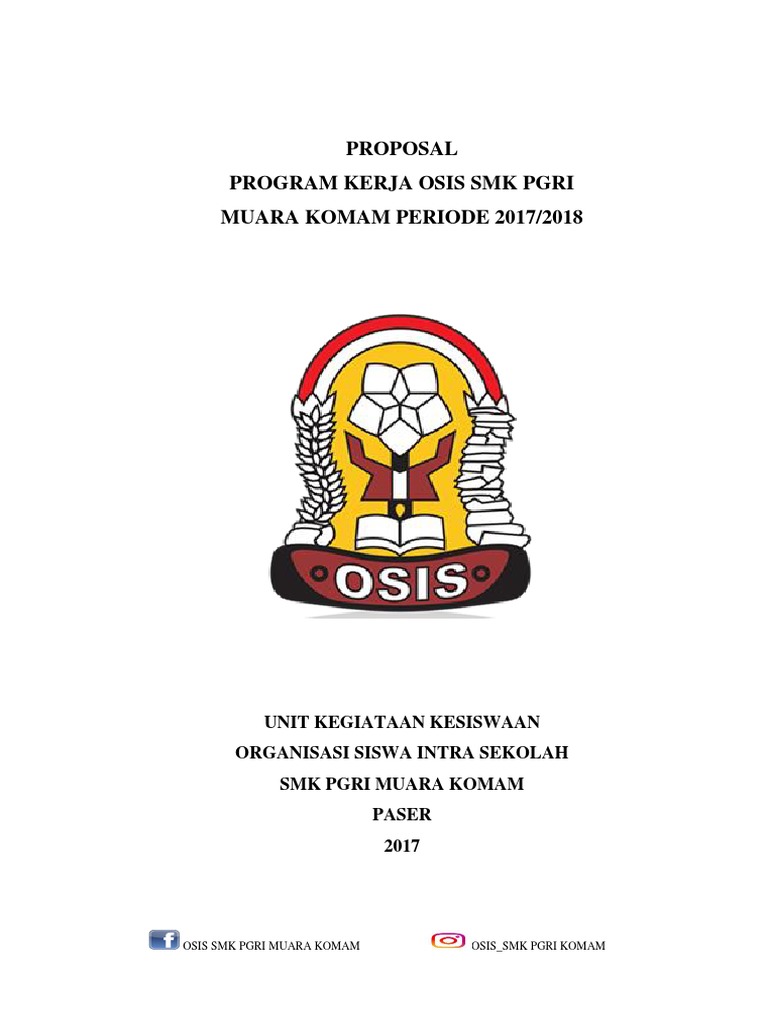 Contoh Cover Proposal OSIS SMK PGRI | PDF