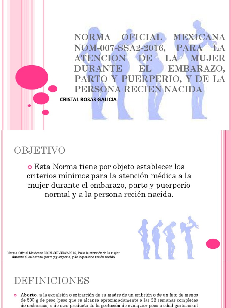 Norma Oficial Mexicana Nom-007-Ssa2-2016, Para La Atencion | Parto ...