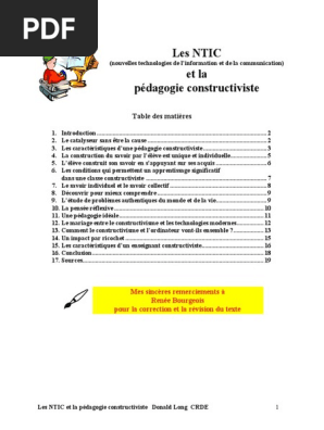 Le Constructivisme En Classe THÉORIE CONSTRUCTIVISTE ,Traditions