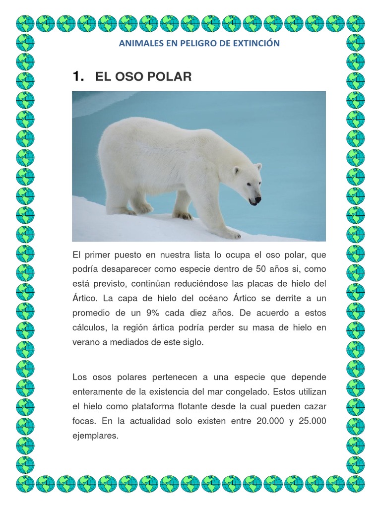 Animales en Peligro de Extinción | PDF | Extinción | Tigre