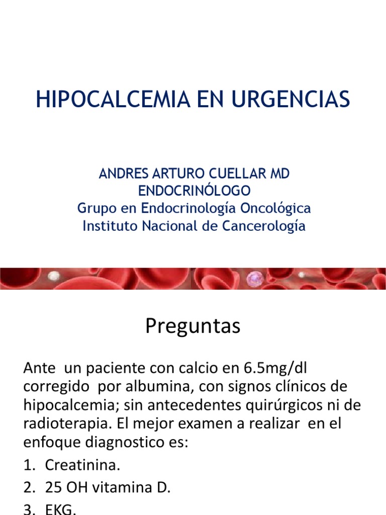 Hipocalcemia | PDF | Especialidades Medicas | Enfermedades y trastornos