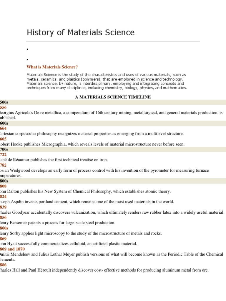 Materials Science Evolution | PDF | Materials Science | Microstructure