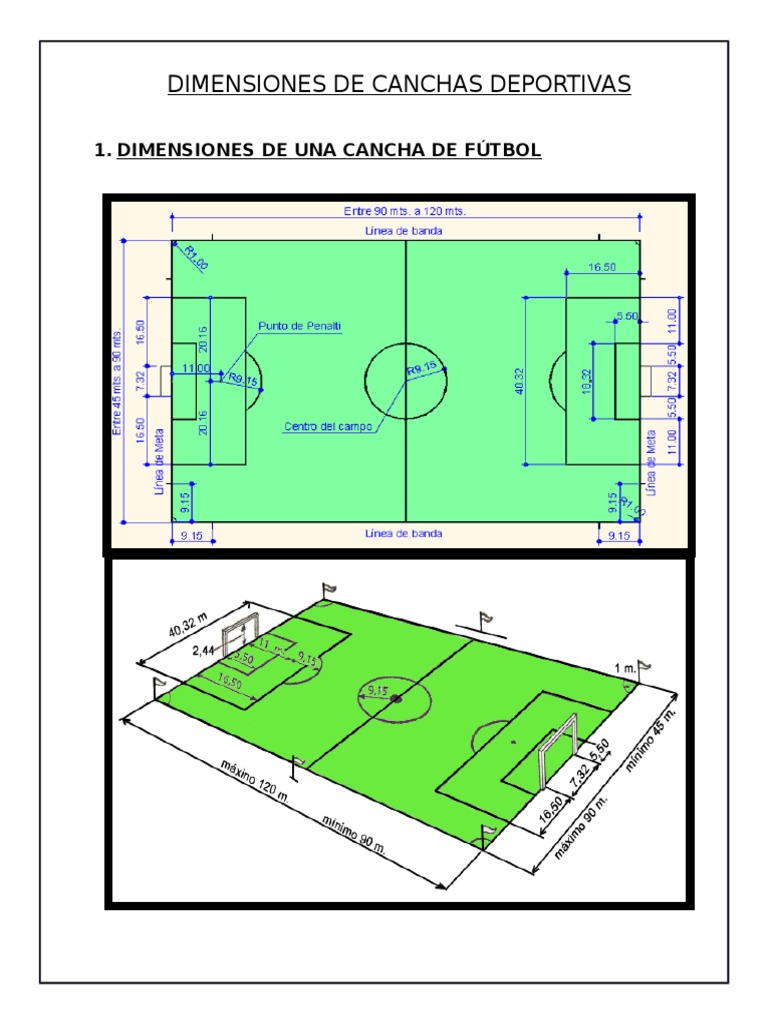 Dimensiones De Una Cancha: Medidas Cancha Futbol Profesional – OIGHL