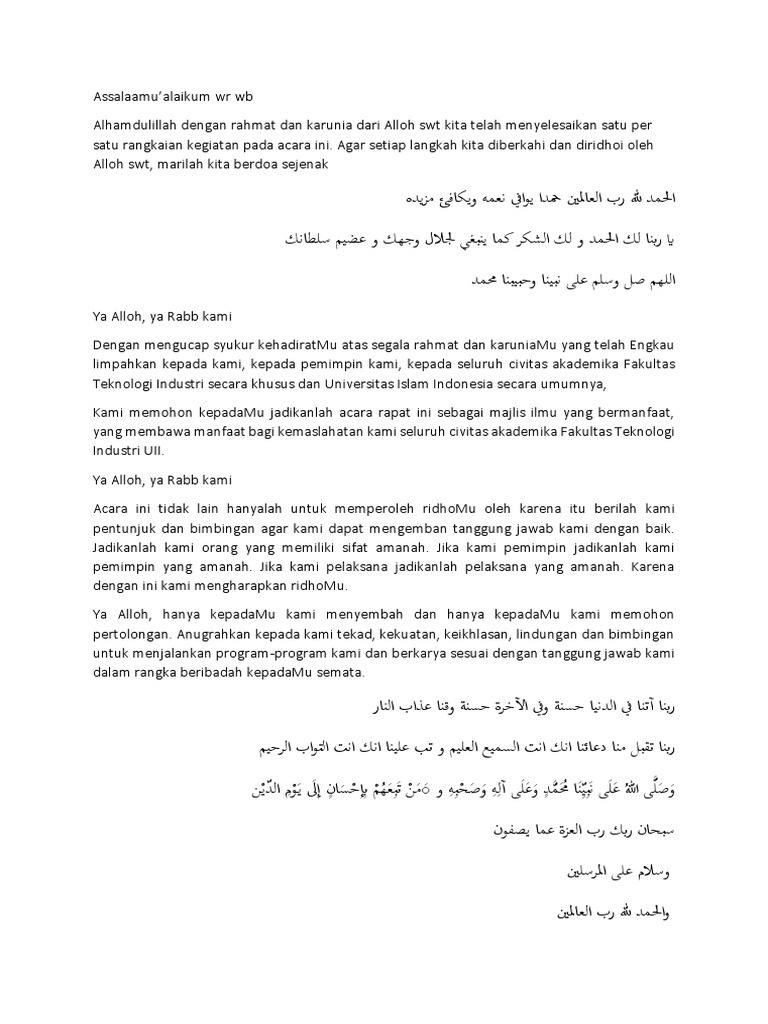 Teks Pembacaan Doa | PDF