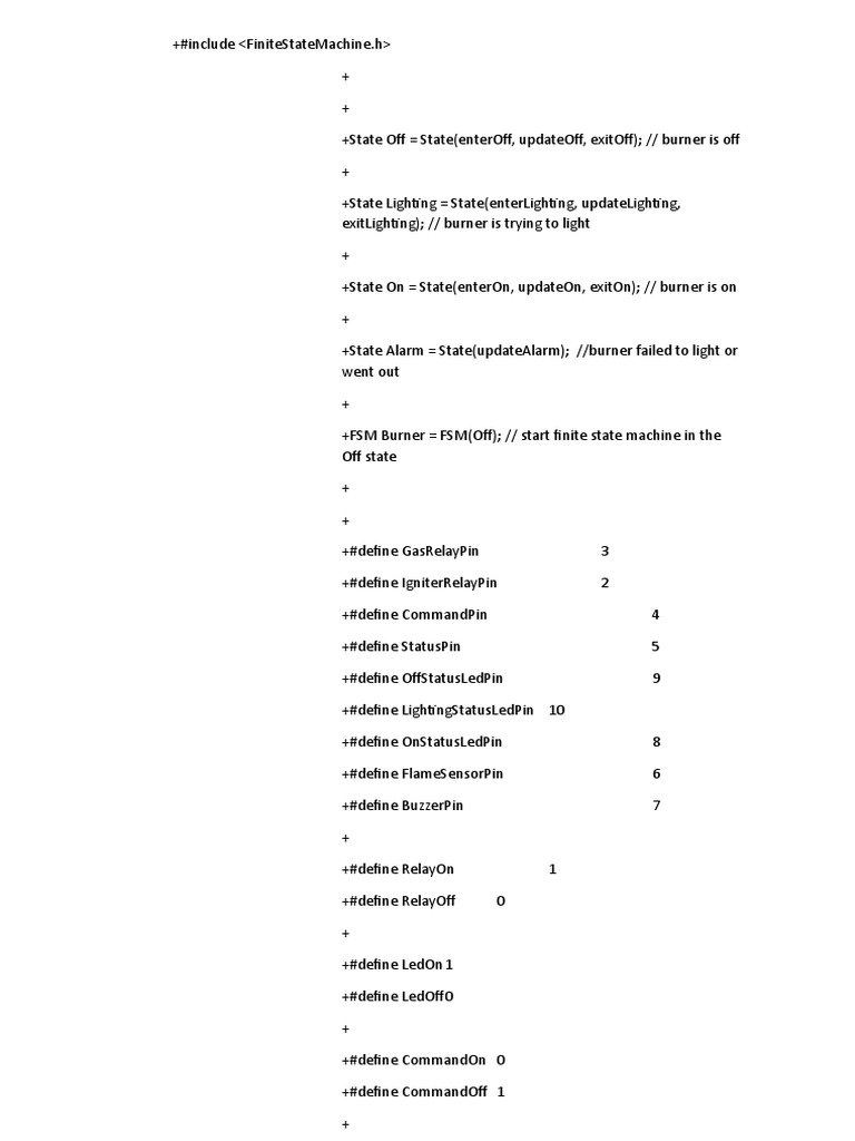 Burner Control Code Arduino | PDF