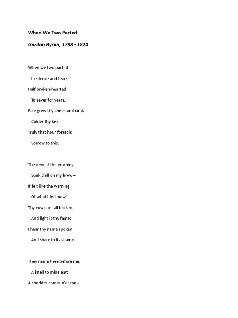 When We Two Parted | PDF