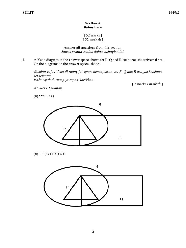 Set Soalan Peperiksaan Matematik Tahun 2 | PDF | Histogram | Geometri