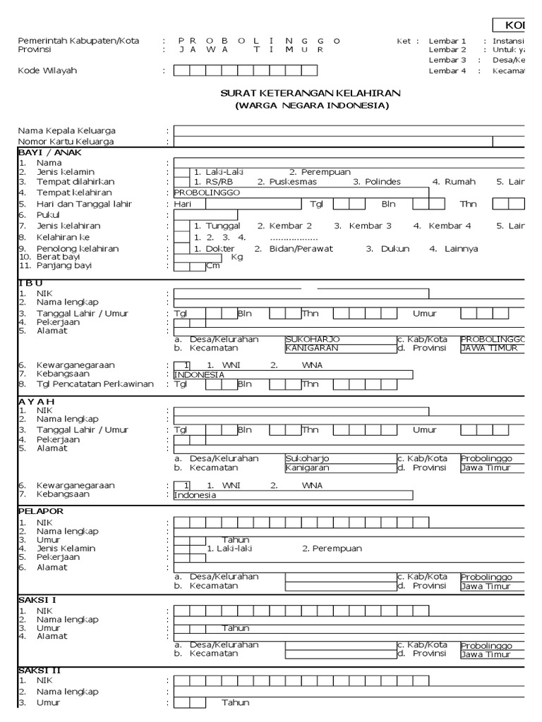 Formulir All Capil | PDF