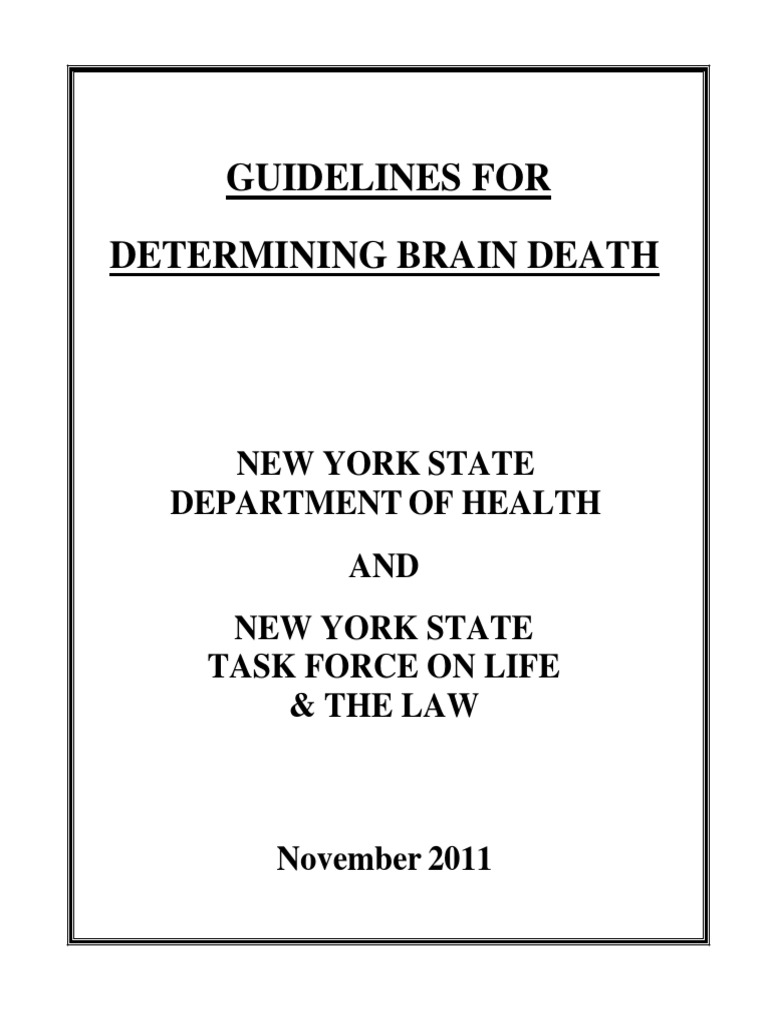 Brain Death Guidelines PDF | Download Free PDF | Coma | Apnea