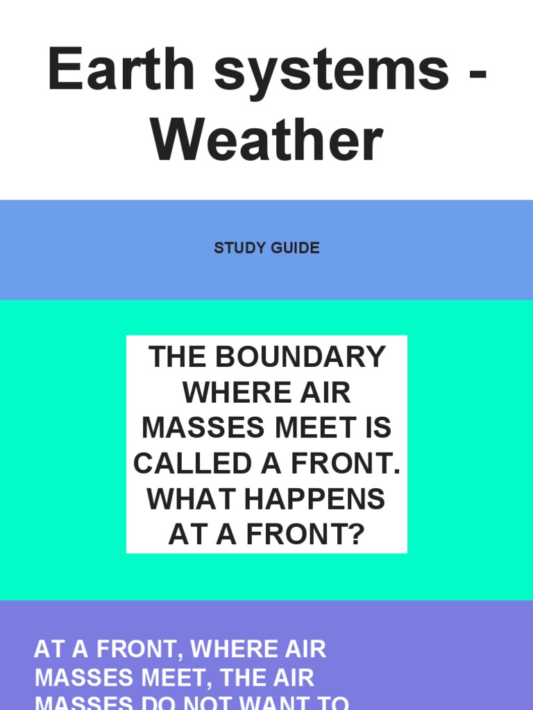 Earth Systems - Weather | PDF | Wound | Atmosphere Of Earth