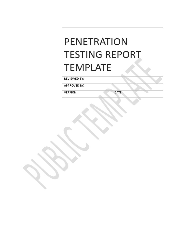 Penetration Testing Report Rhs5dn | PDF | Penetration Test ...