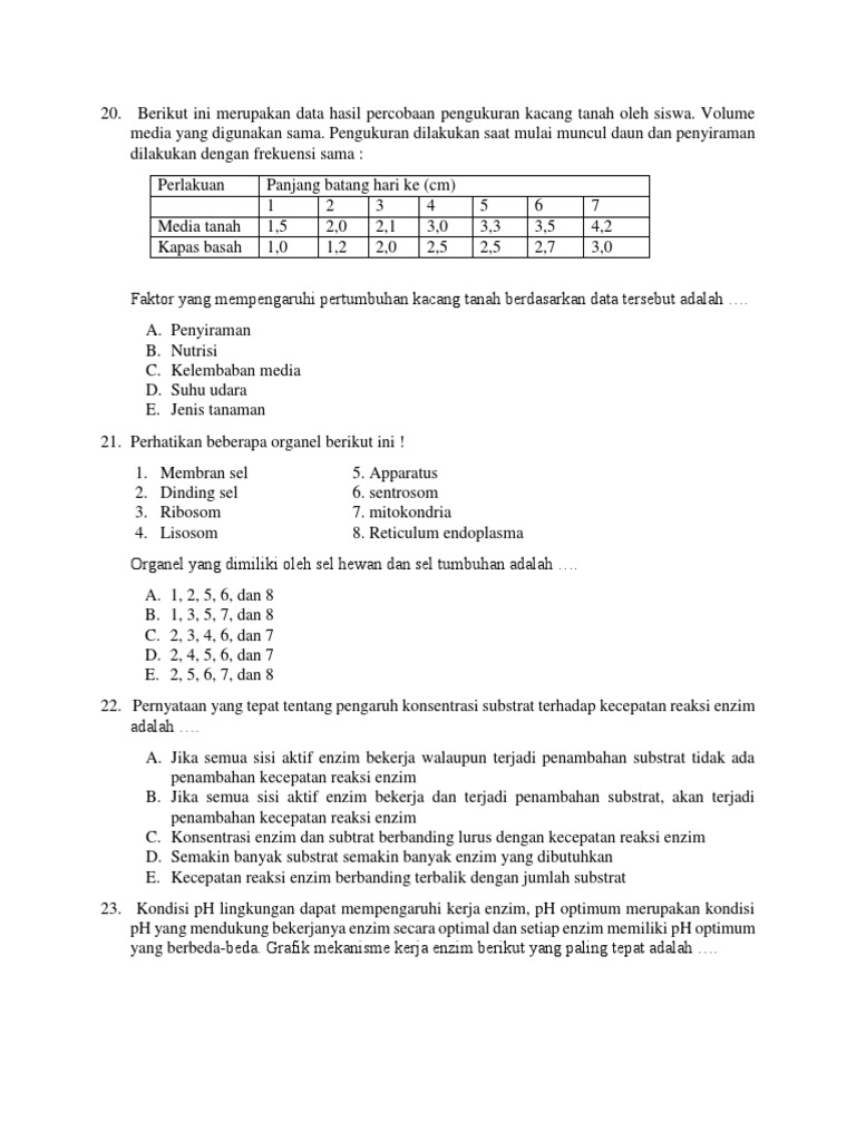 Contoh Soal Ujian | PDF