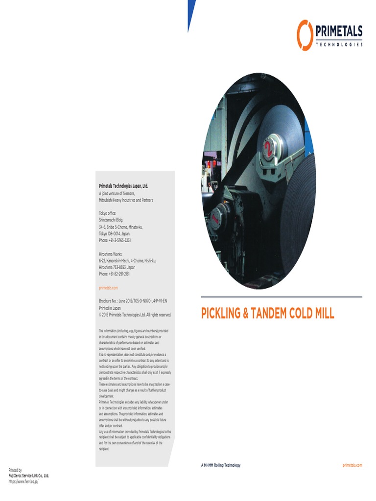 Pickling & Tandem Cold Mill | PDF | Industries | Business