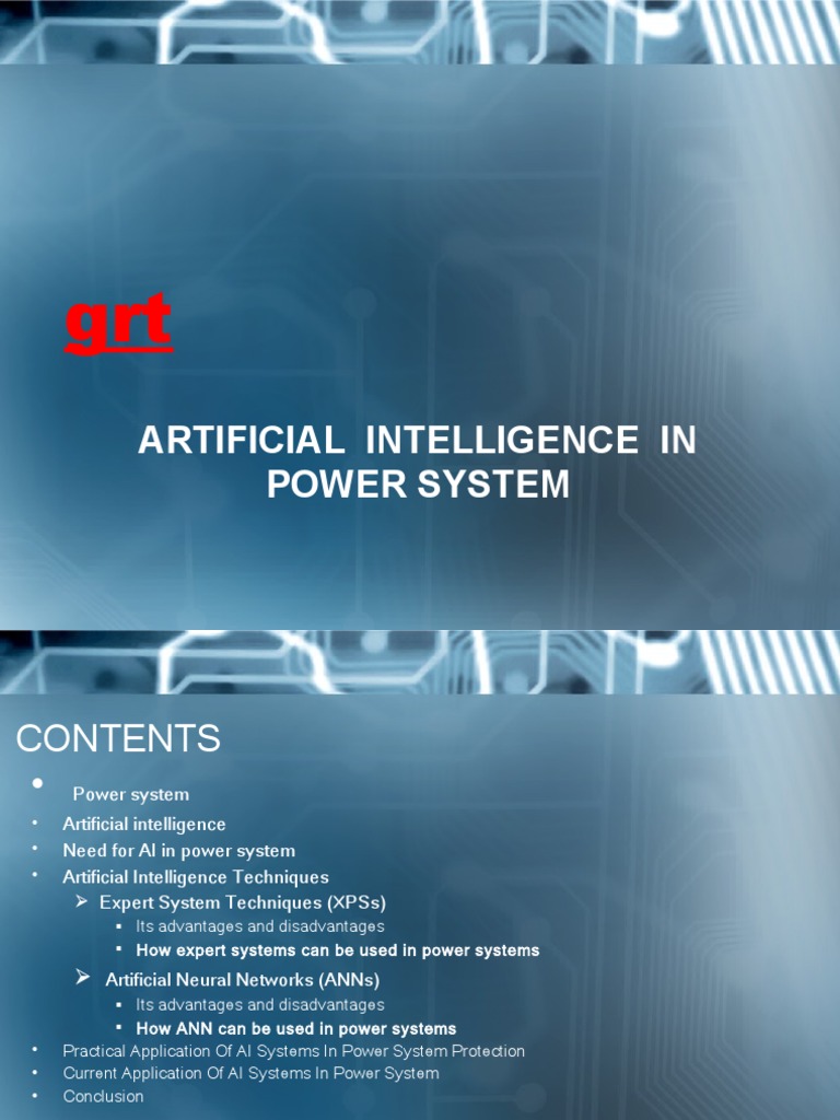 AI Techniques in Power Systems | PDF | Artificial Intelligence ...