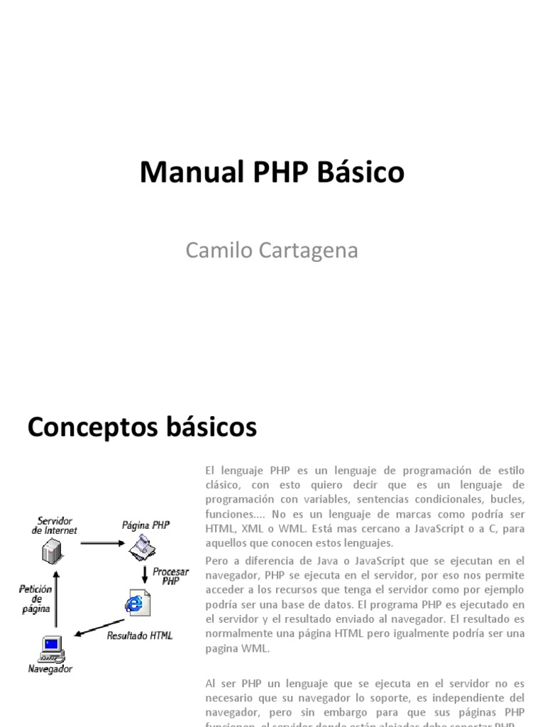 Manual PHP Básico | Descargar gratis PDF | Php | Servidor web