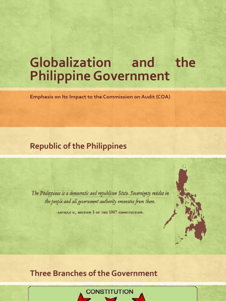 Globalization and The Philippine Government - Emphasis On Its Impact To ...