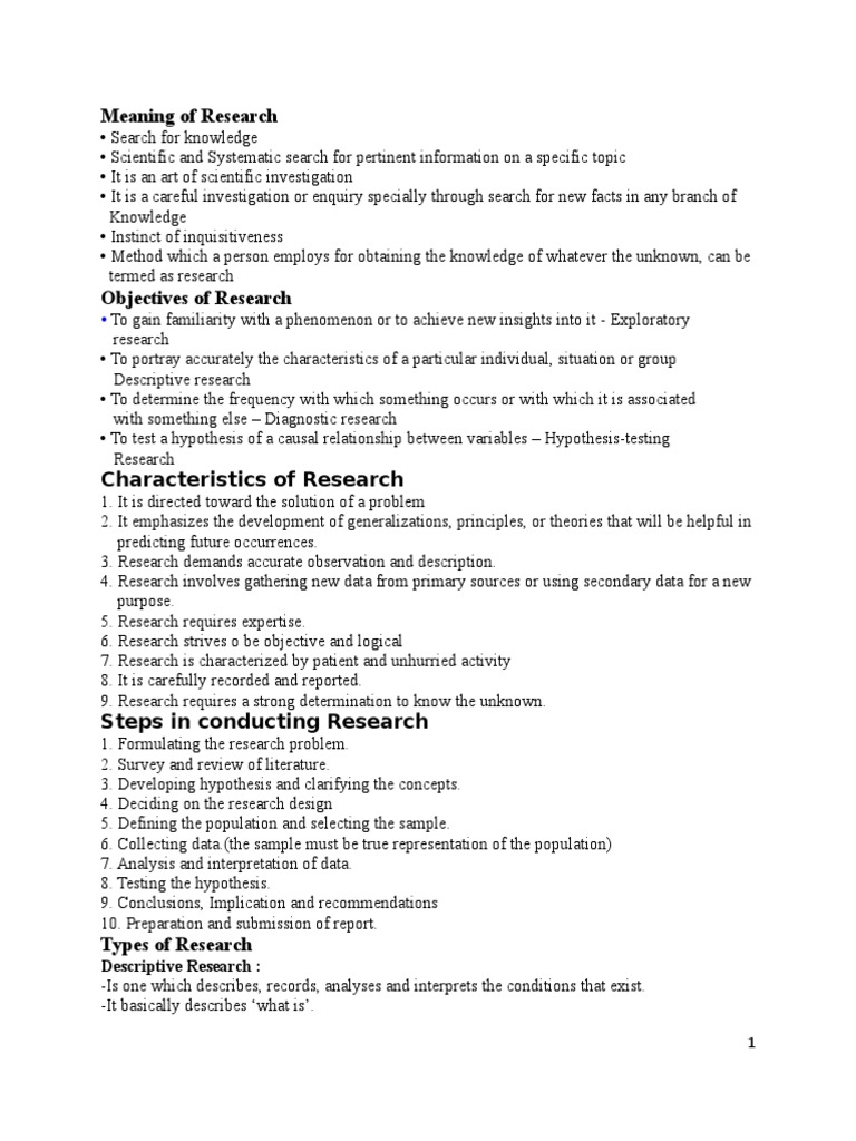 RM Notes | Download Free PDF | Experiment | Level Of Measurement