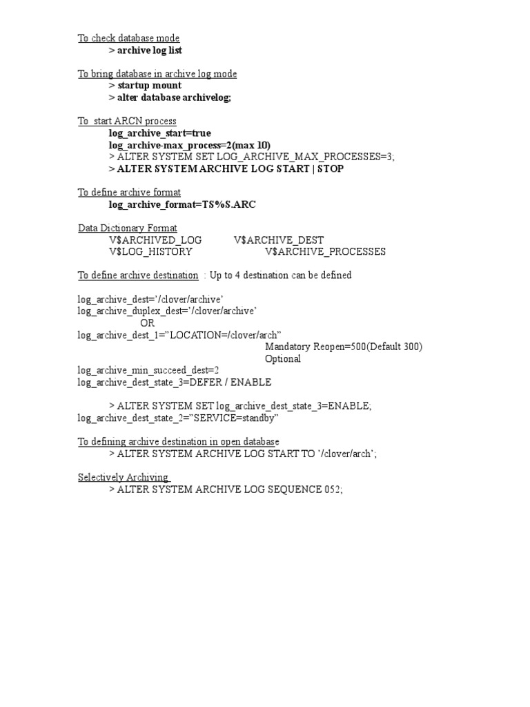 Archive Log List | PDF | Backup | Computer File