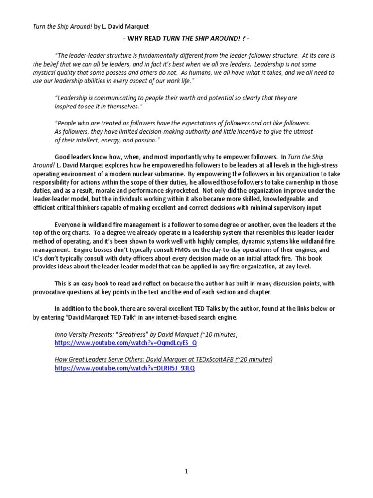 Turn The Ship Around | PDF | Leadership | Epistemology