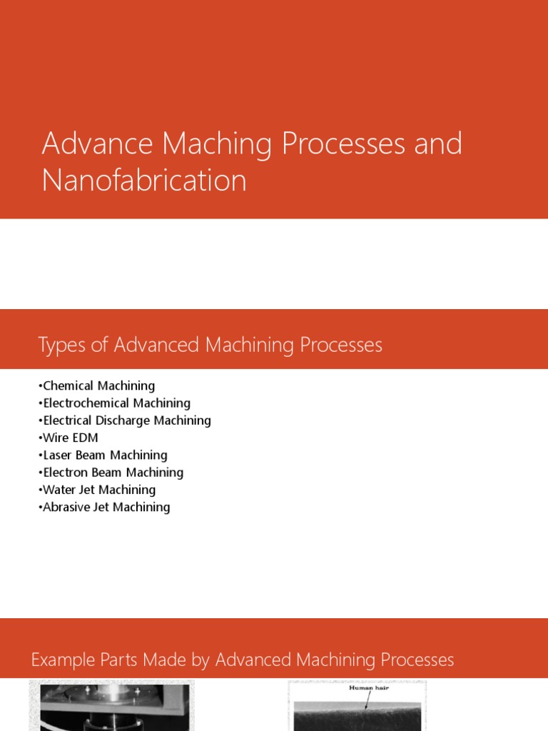 Advanced Machining Techniques | PDF | Machining | Procedural Knowledge