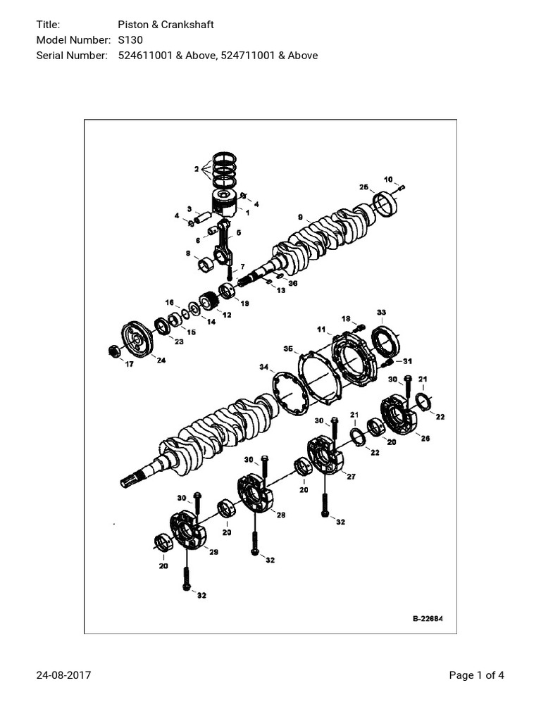 Piston & Crankshaft - S130 | PDF | Piston | Engine Technology