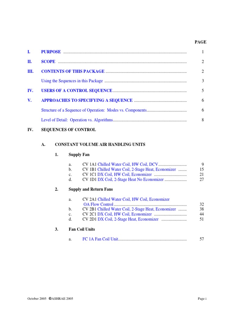 Sequences of Operation For Common HVAC Systems PDF | PDF | Duct (Flow ...