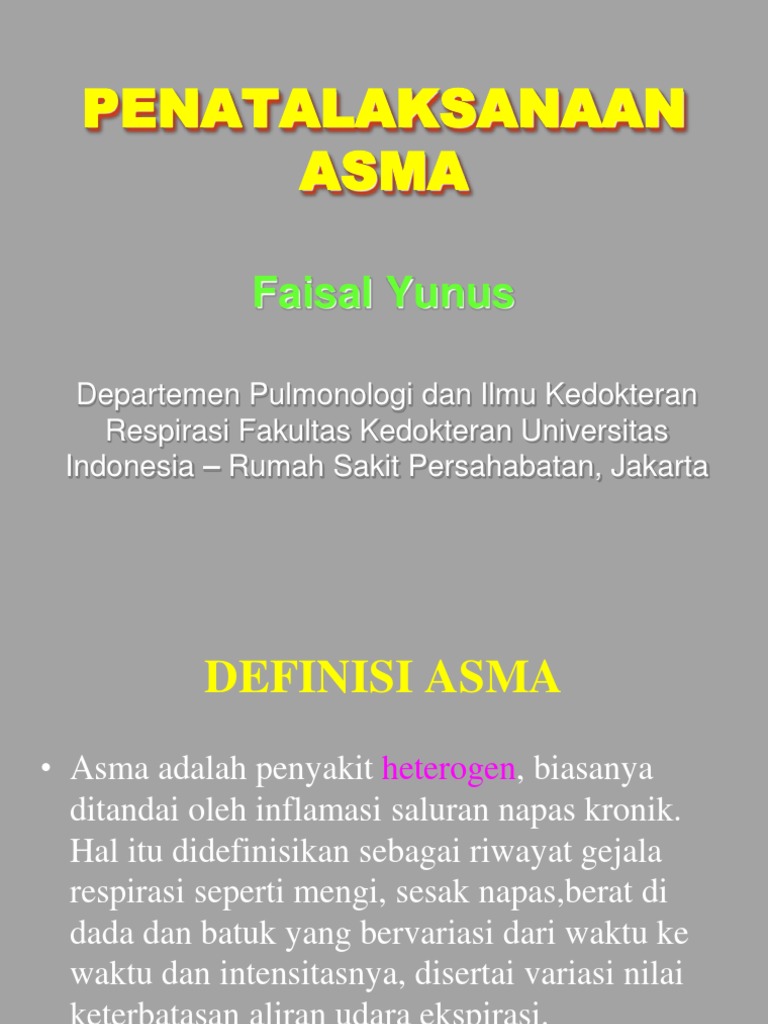 Penatalaksanaan Asma: Panduan Lengkap | PDF