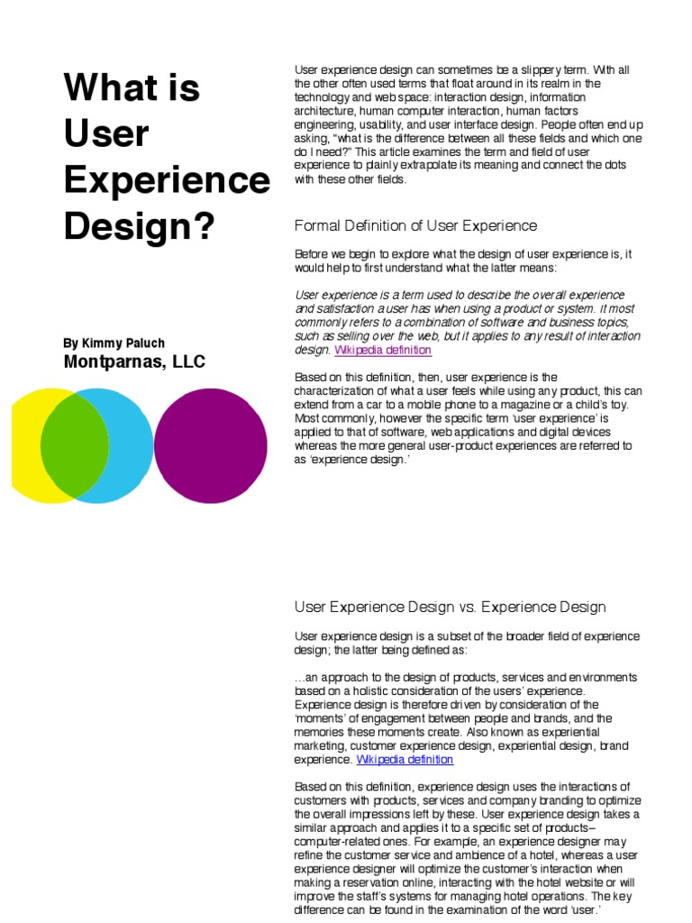 What Is User Experience Design | PDF | User Experience | Usability