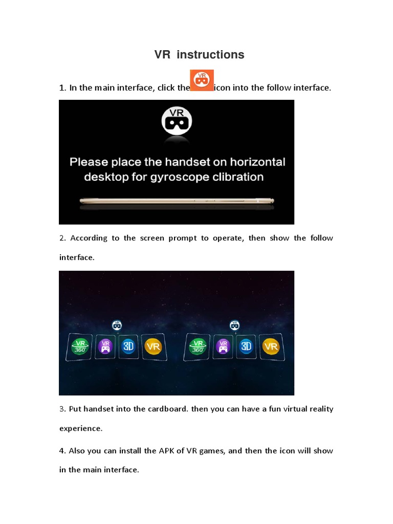 VR Instructions | PDF