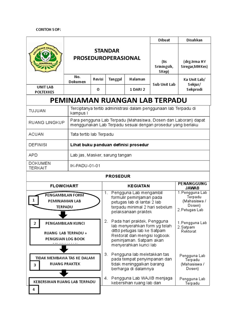 Contoh Sop | PDF | Sains & Matematika