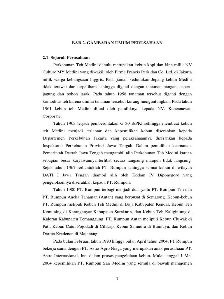Bab 2. Gambaran Umum Perusahaan | PDF