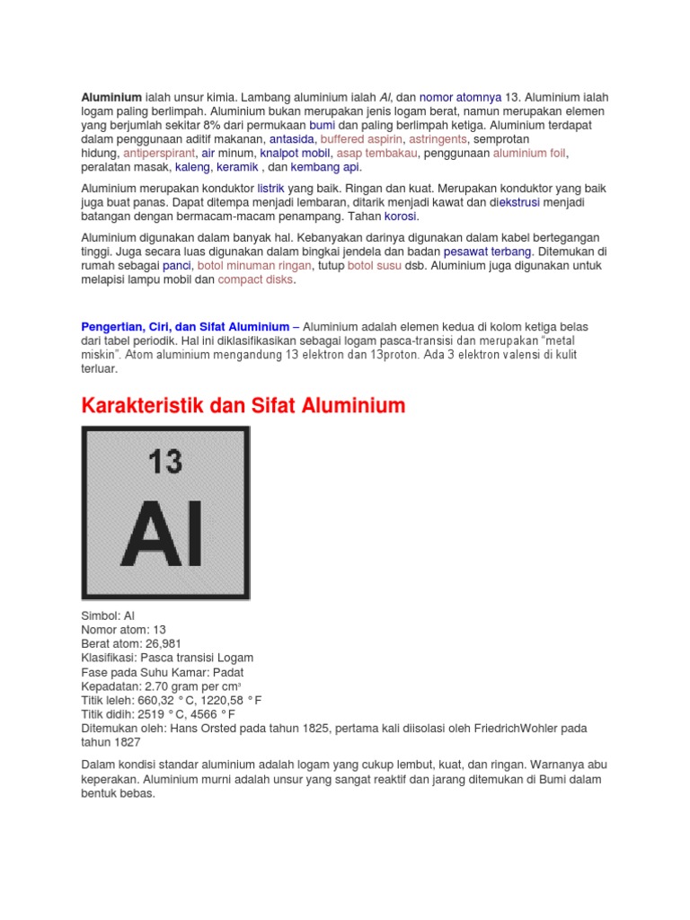 Aluminium Word | PDF