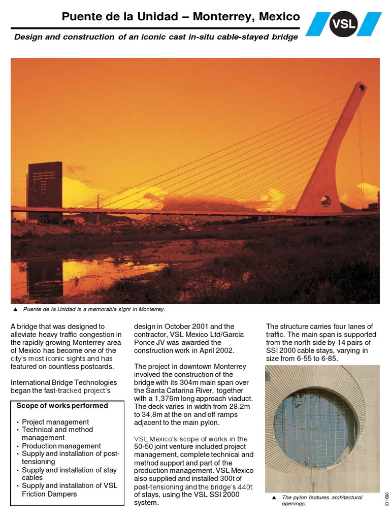VSL - Puente Unidad Mexico | PDF | Bridge | Civil Engineering