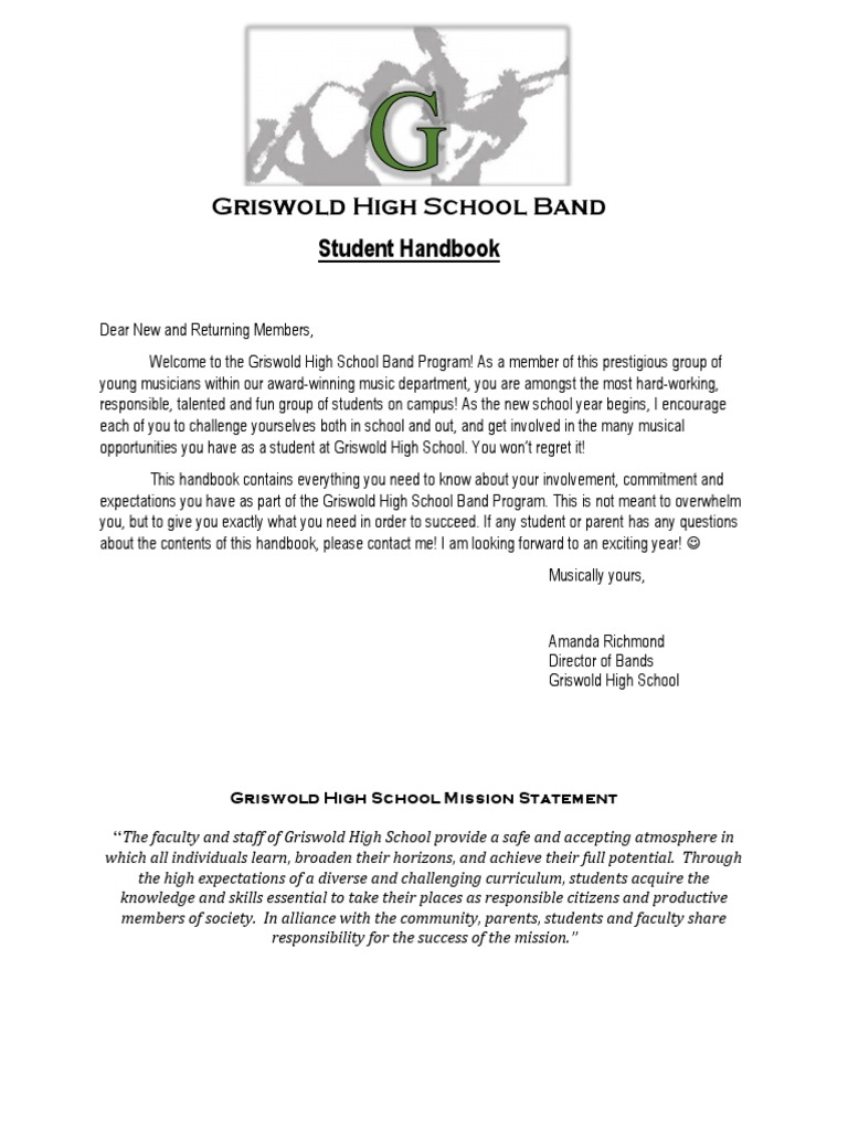 Ghs Band Handbook 17-18 | PDF | Audition | Educational Assessment