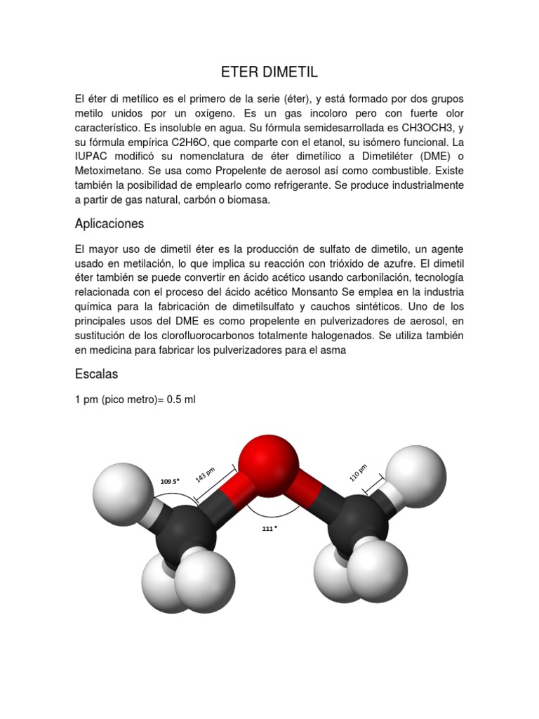 Eter Dimetil | PDF | Sustancias químicas | Materiales