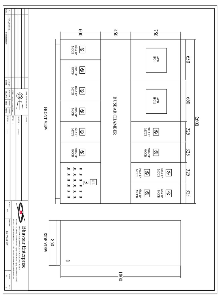 ACB Panel Drawing Layout1 | PDF
