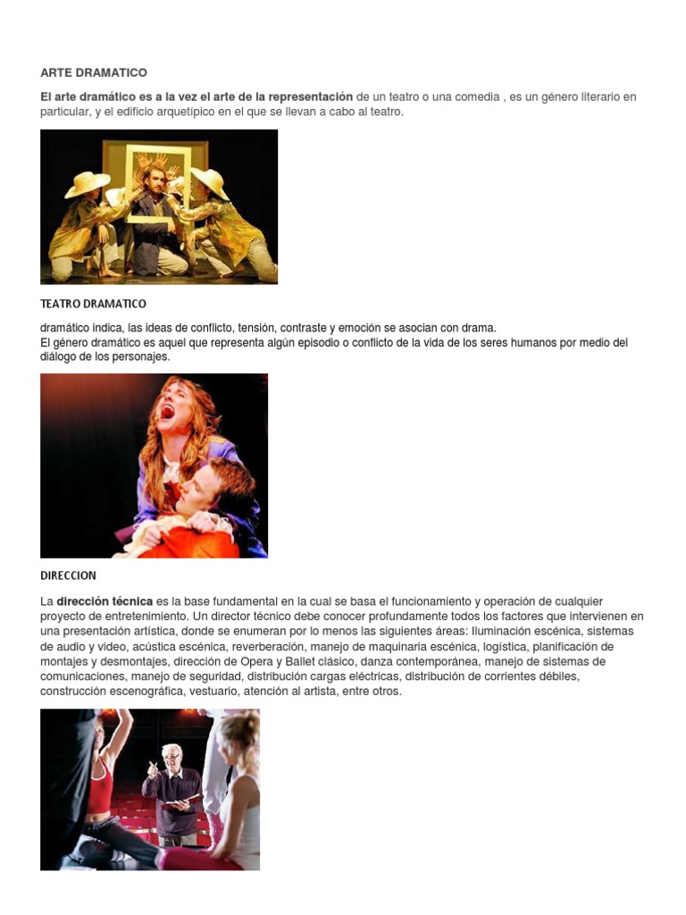 Elementos del Arte Dramático | PDF | Teatro | Entretenimiento