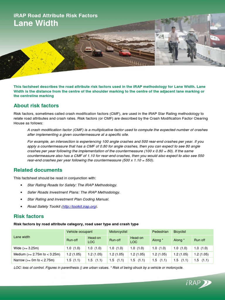 Lane Width PDF | PDF | Lane | Traffic