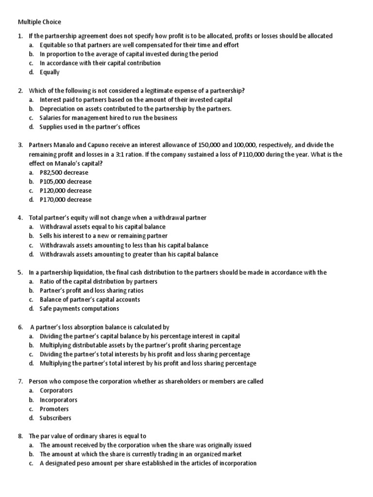 Qualifying Exam (Basic & ParCor) | PDF | Debits And Credits | Treasury ...