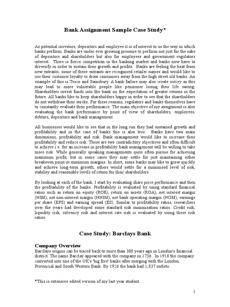 Bank Coursework Barclay Case Study | PDF | Barclays | Banks