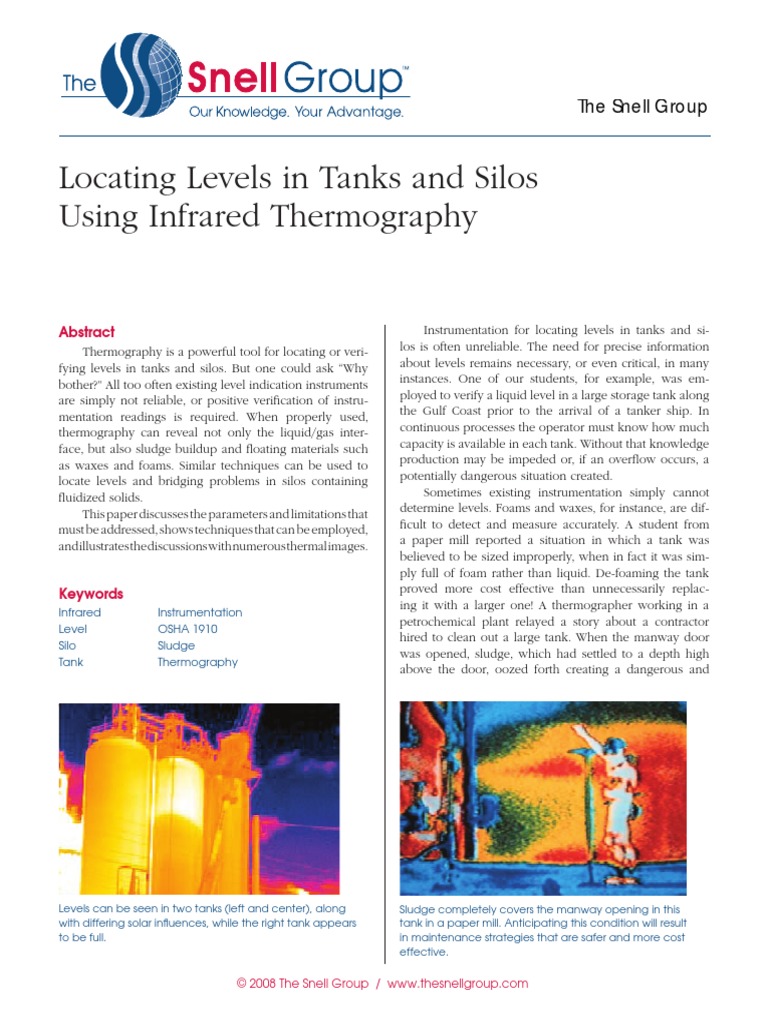 Locating Levels in Tanks and Silos Using Infrared Thermography | PDF ...