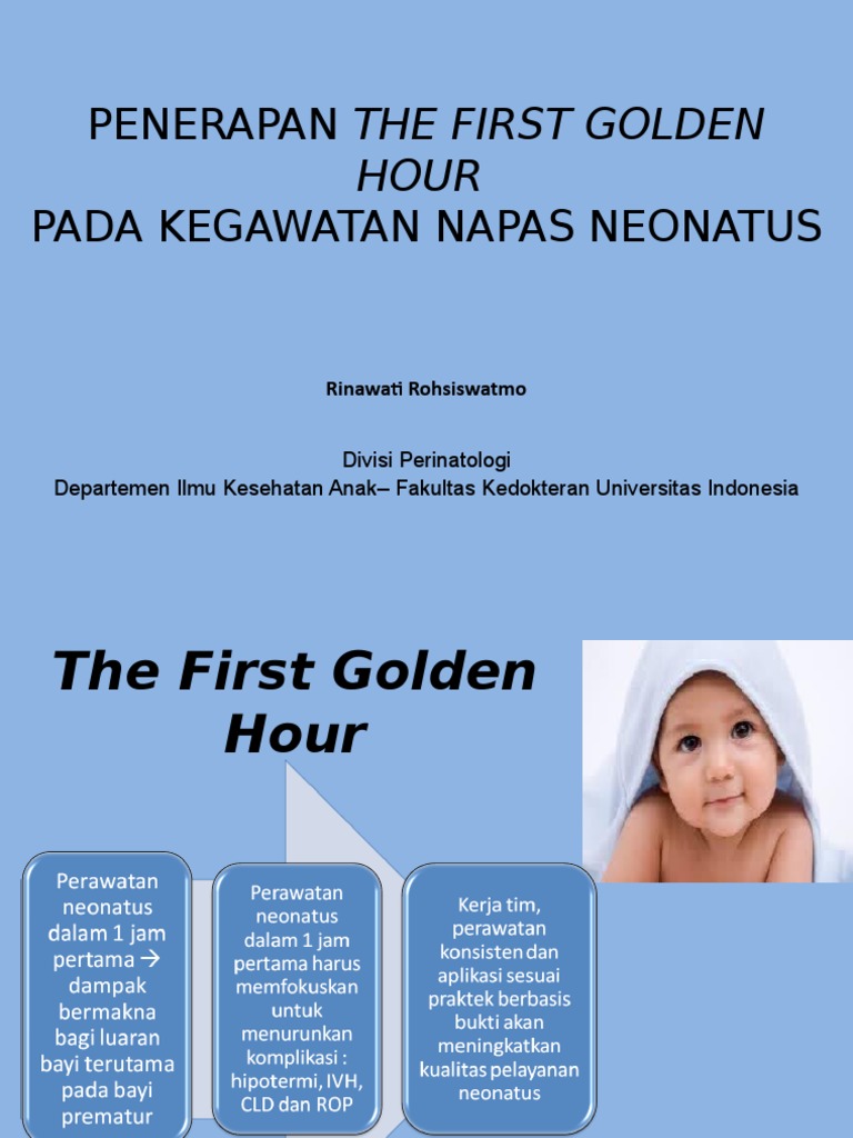 Golden Hour in Neonatal Respiratory Care | PDF
