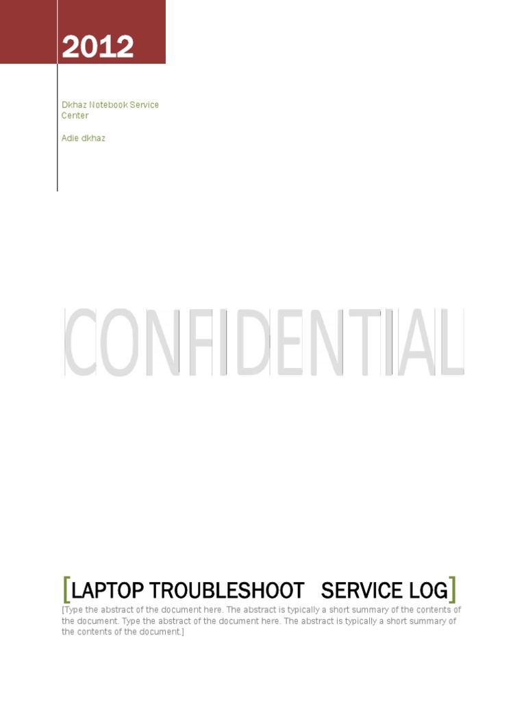 Laptop Troubleshoot Service Log | PDF | Field Effect Transistor | Amplifier
