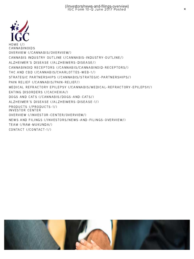 IGC Form 10-Q June 2017 Posted × | PDF | Network Protocols | Digital Technology