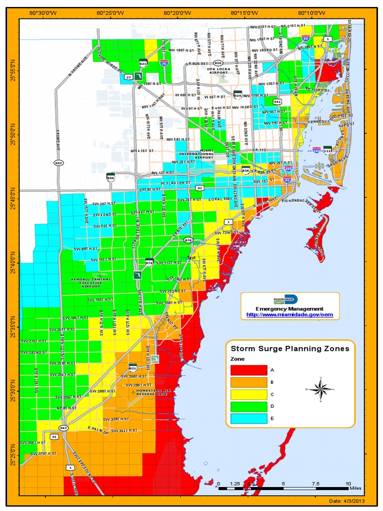 Zonas de Riesgo y Plan de Evacuación en Miami-Dade | PDF