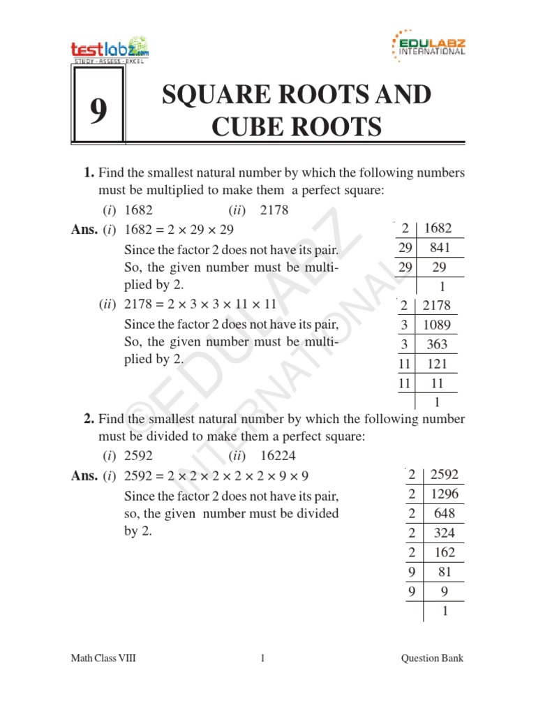 perfect square.pdf | Factorization | Mathematical Concepts