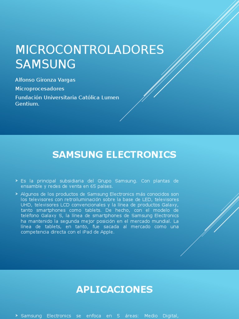 Microcontroladores Samsung | PDF | Samsung Electronics | Microcontrolador