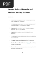 Obstetrical Nursing Notes | PDF | Childbirth | Pregnancy