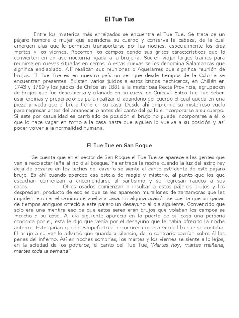 El Tue Tue | PDF | Brujería | Ocio